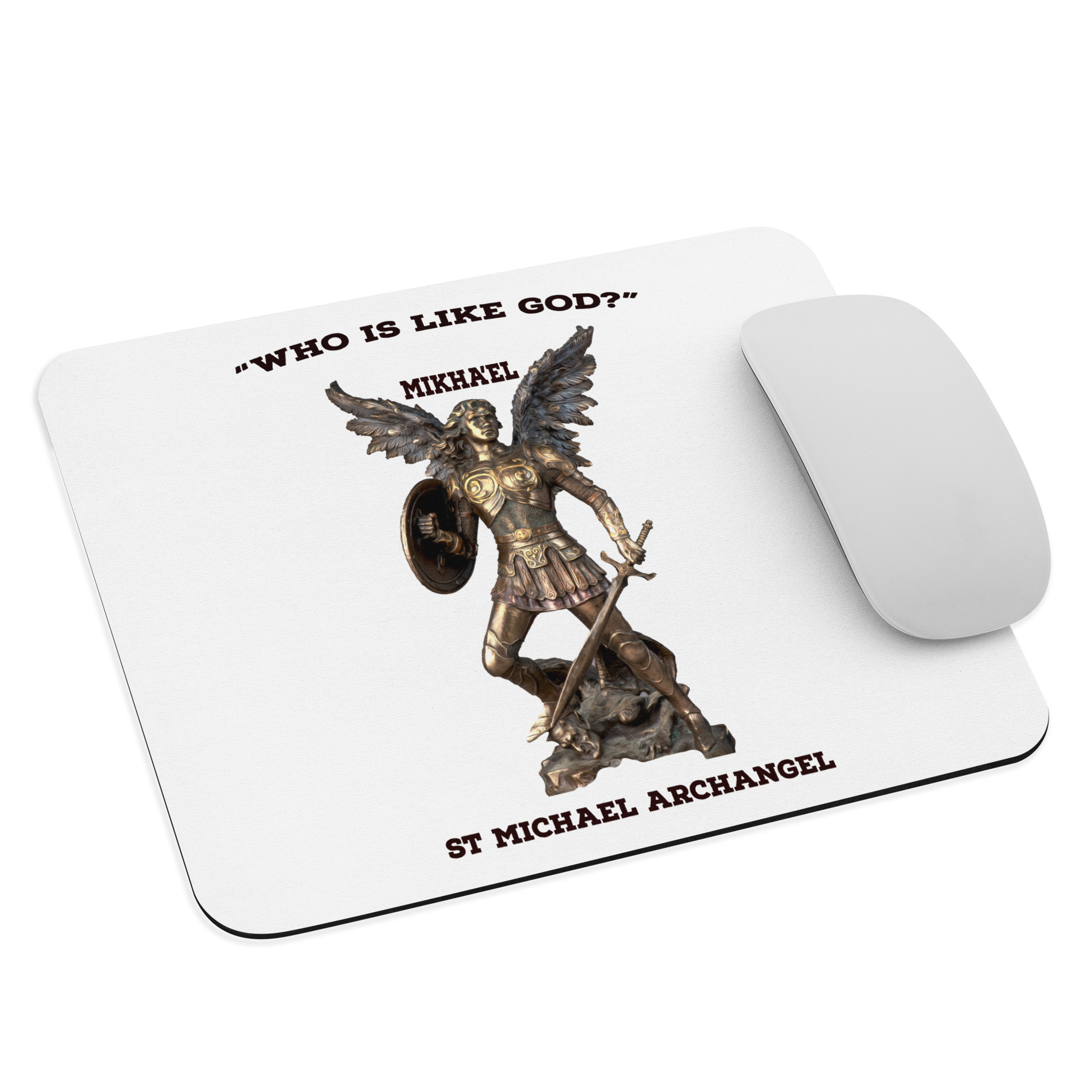 St Michael Archangel Mikhael Mouse pad - Catholic Clothing Collection