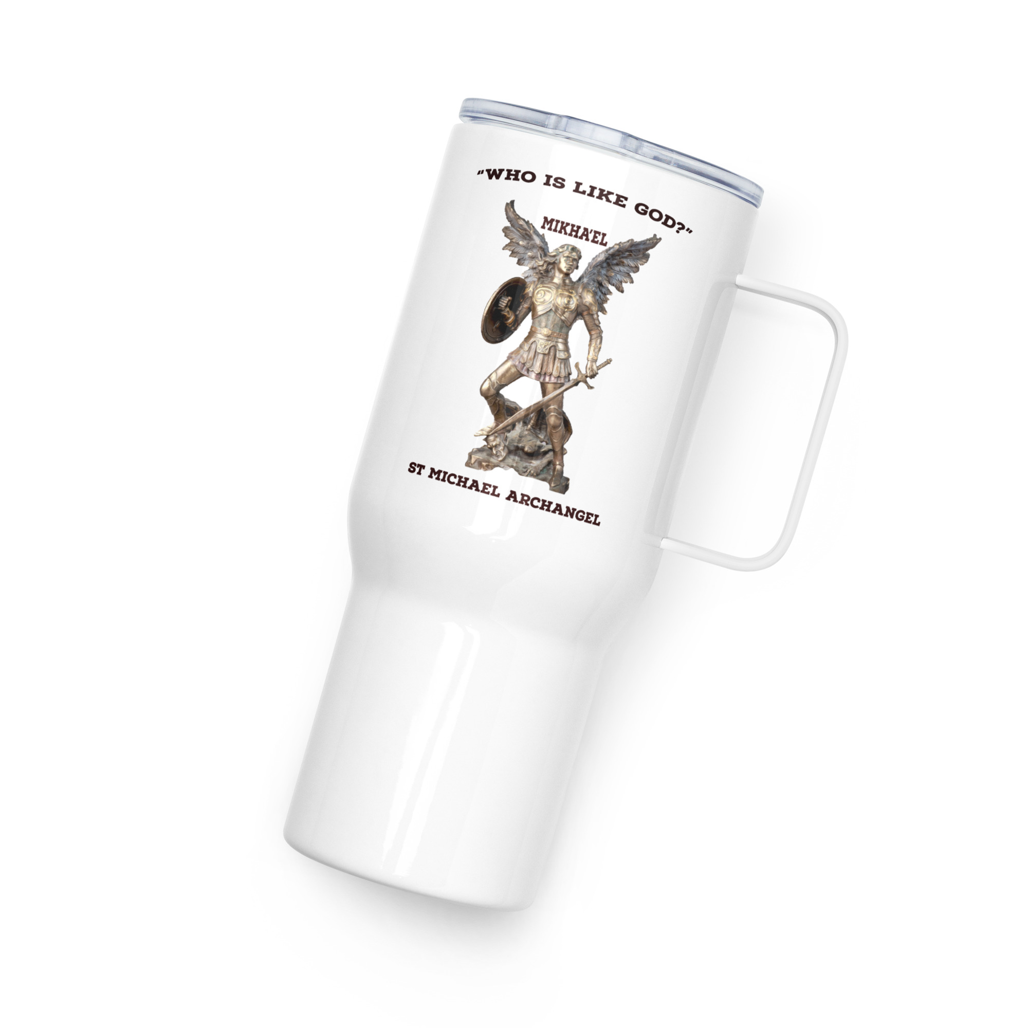 St Michael Archangel Mikhael Travel mug with a handle - Catholic ...
